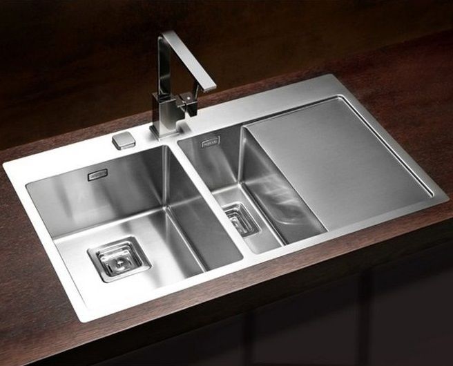 Pia com 2 cubas - Stylux 60 - Alveus - com escorredor / em aço ...