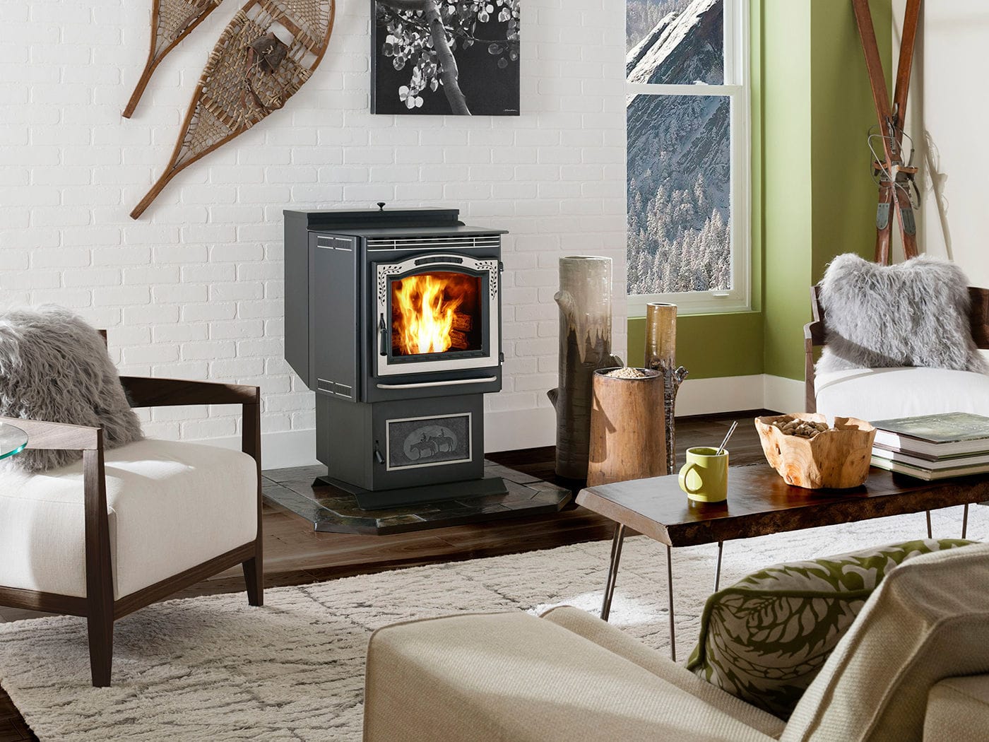 Salamandra a pellets - P68 - Harman Stoves - contemporânea / em aço ...