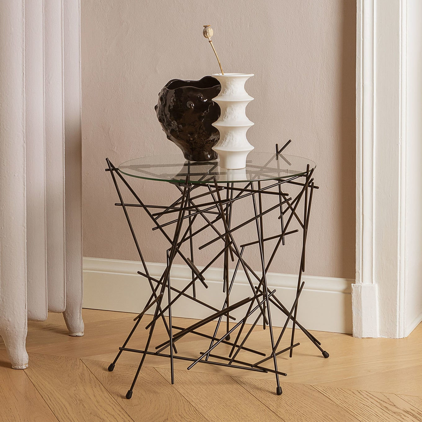 Mesa lateral de design original - BLOW UP - ALESSI S.P.A. - em vidro ...