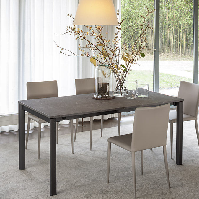 Mesa de jantar contemporânea - COMPASSO - altacom italia - em madeira laqueada / em vidro / em ...