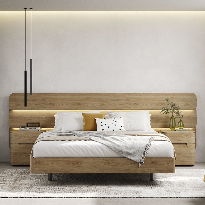 Cabeceira para cama de casal - Dodó - Mobenia - para cama de solteiro / contemporânea / laminada