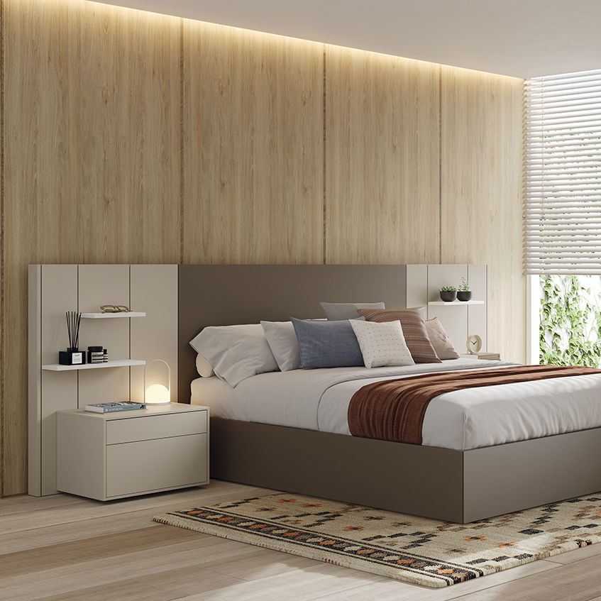 Cabeceira para cama de casal - Pars - Mobenia - para cama de solteiro / contemporânea / em tecido