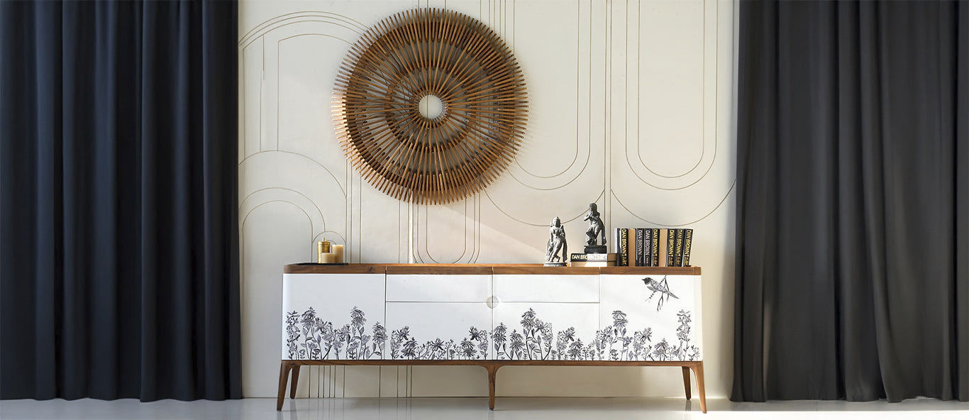 Móvel de parede contemporâneo para TV - FINURA - ALANKARAM - em teca ...