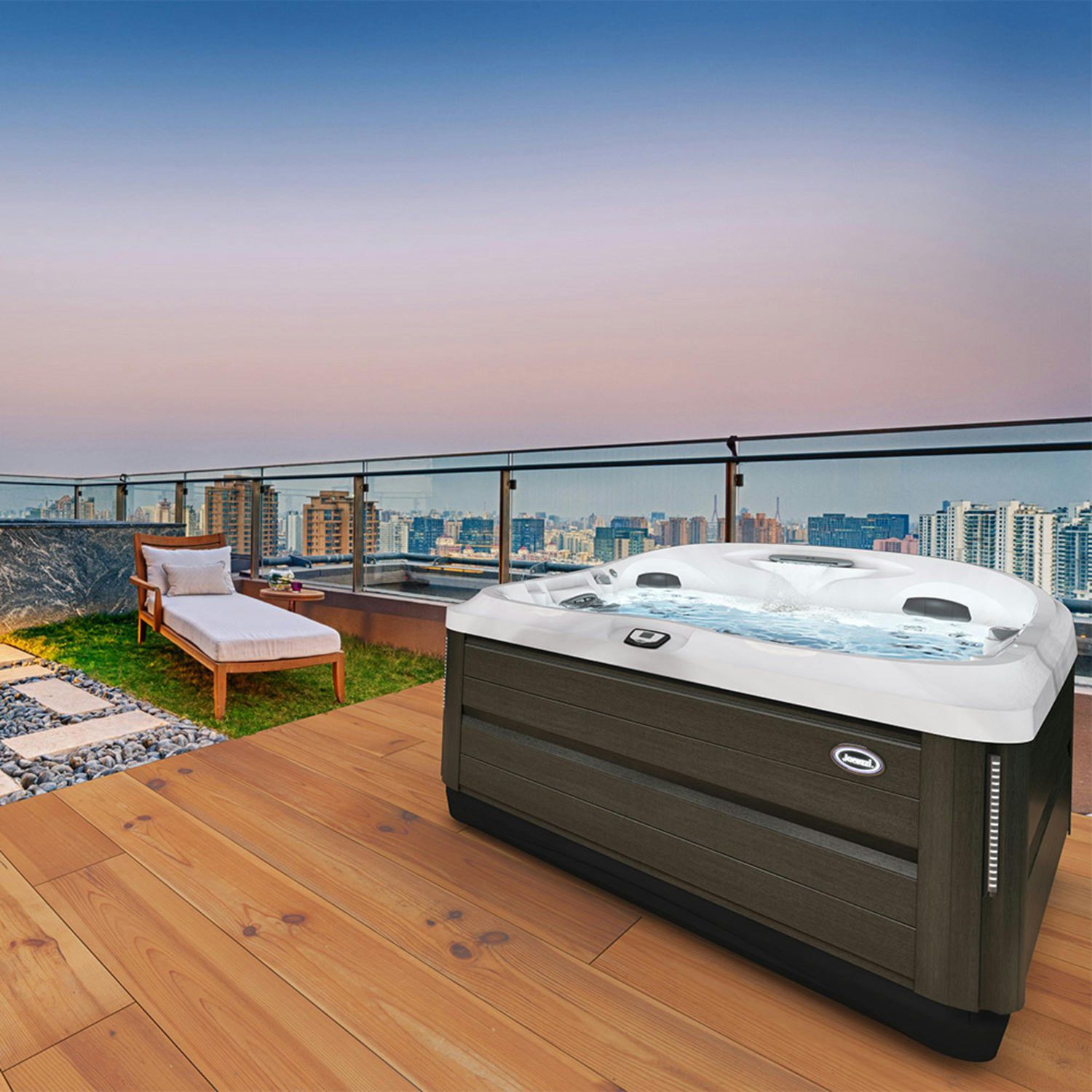 Spa acima do piso - J-475™ - JACUZZI - retangular / de 7 lugares / em ...