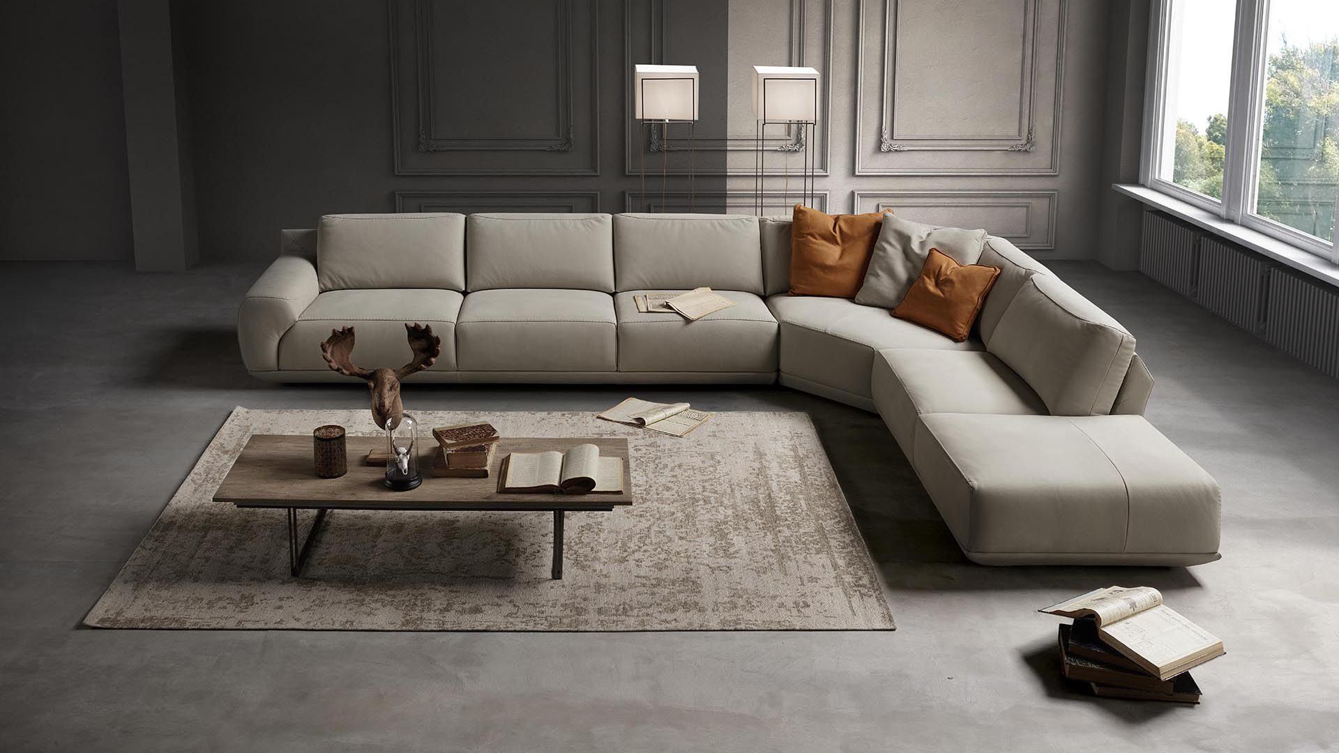 Sofá de canto - ARTÙ - Rossini - contemporâneo / em tecido