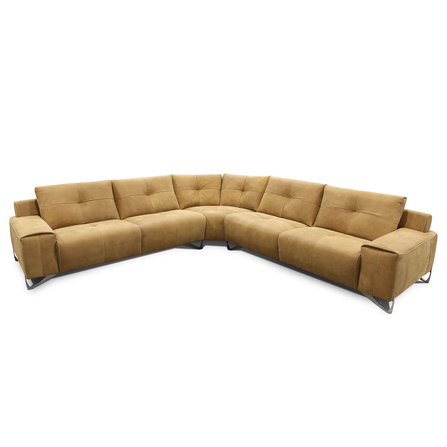 Sofá de canto - GIOTTO - Rossini - contemporâneo / em couro