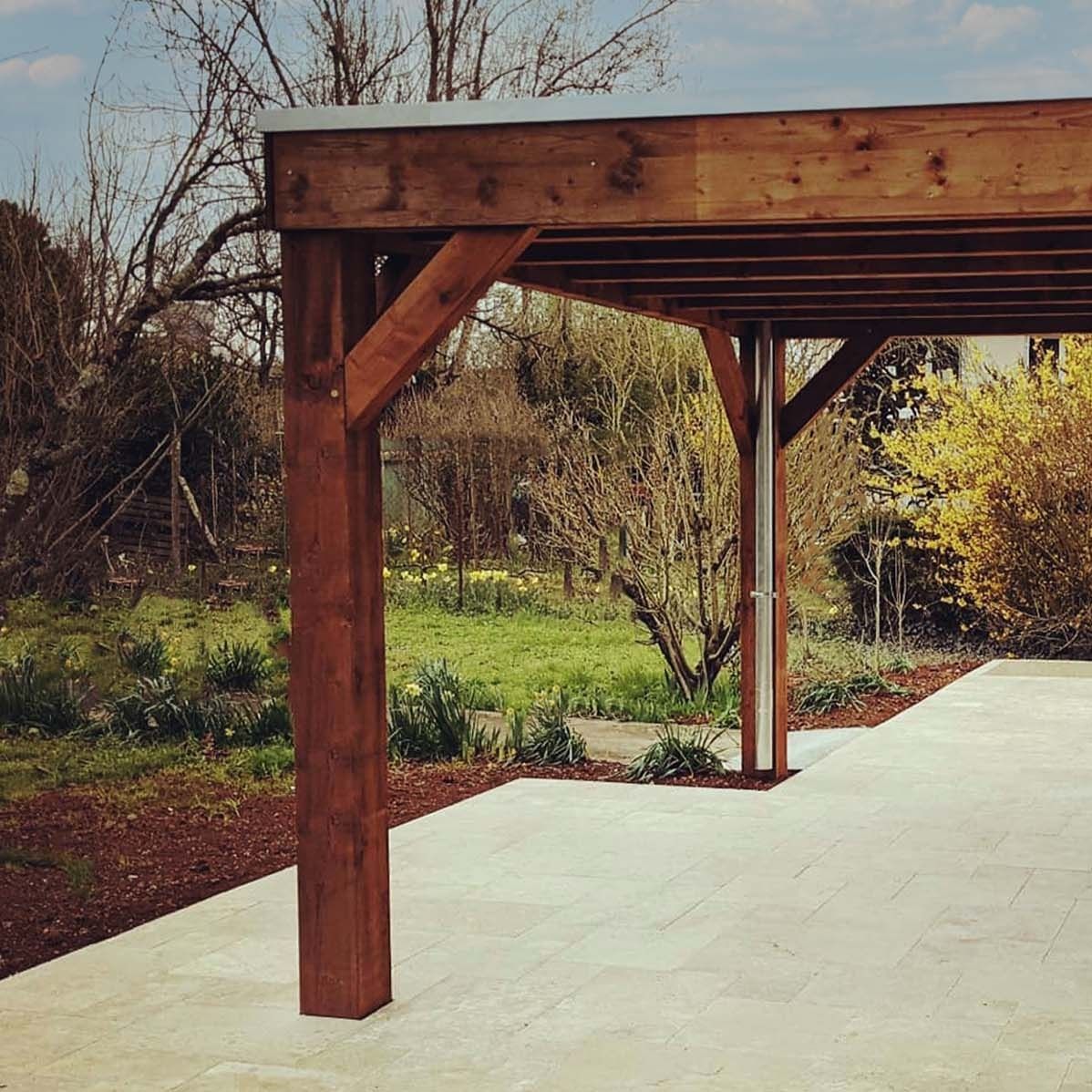 Cobertura para varanda - VARENNES - MODULAND - com estrutura em madeira ...