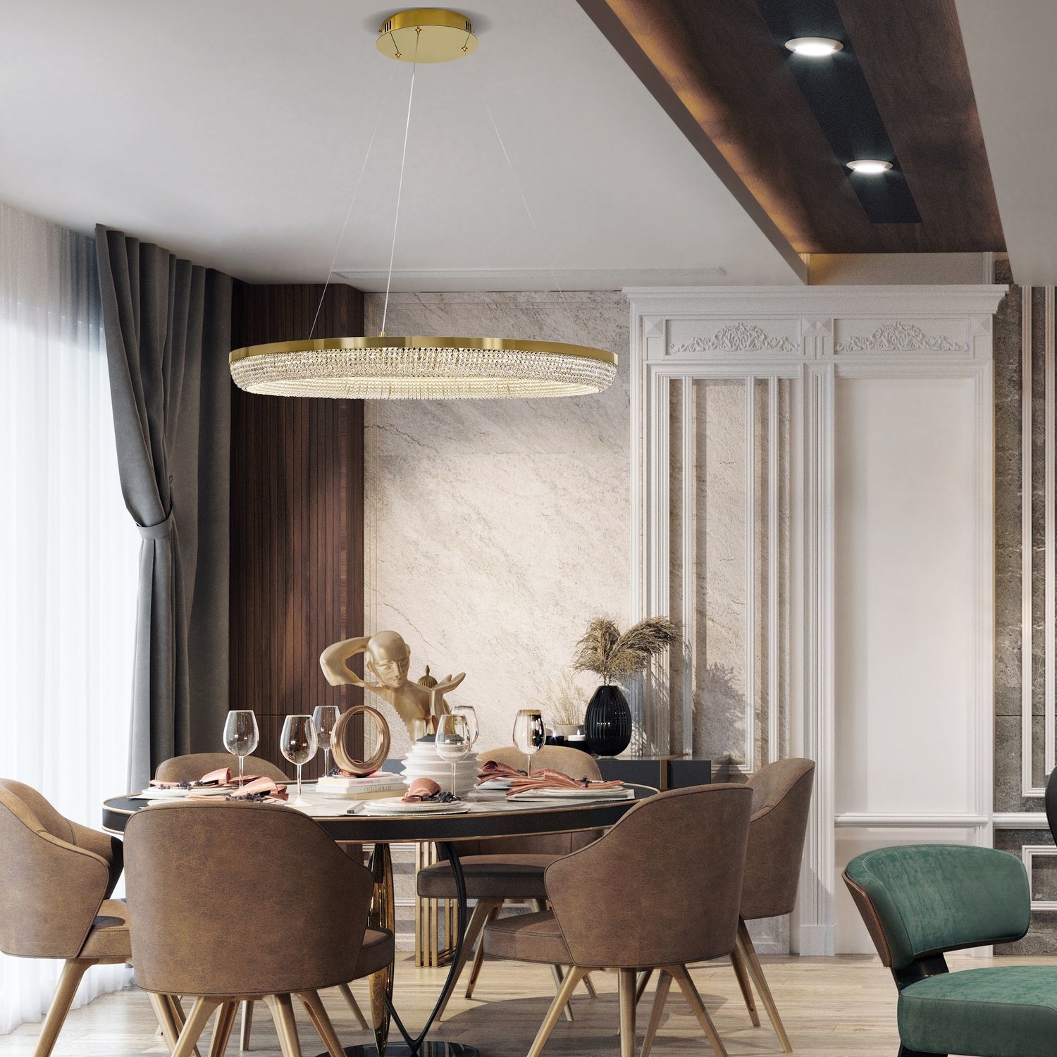 Pendente - IMPERIUM BIG - K-LIGHTING - em aço inoxidável / em cristal ...