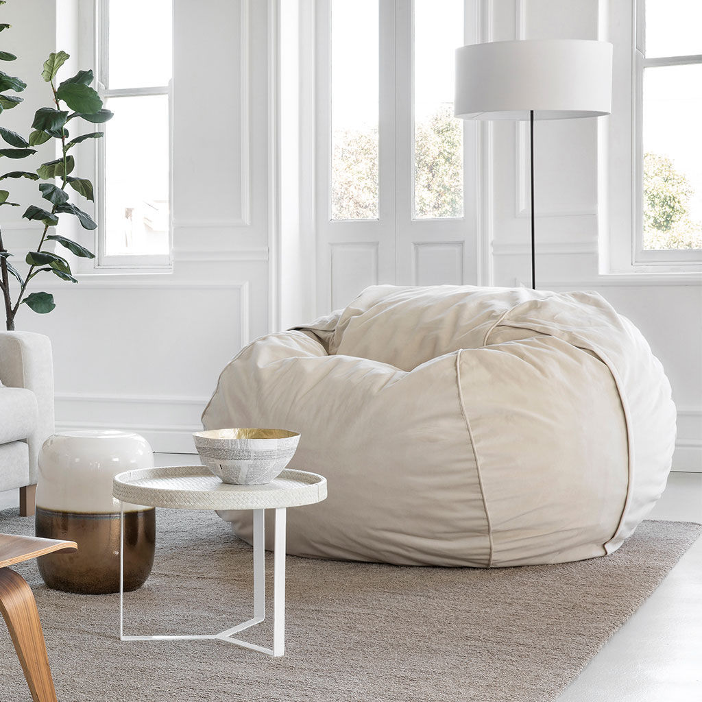 Puff pera contemporâneo - LARGE - https://www.vetsak.com - em tecido ...