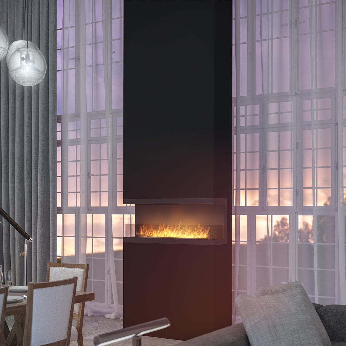 Lareira ecológica a bioetanol - INSIDE C1200V3 - INFIRE Karol Lipka - apoiada / contemporânea ...