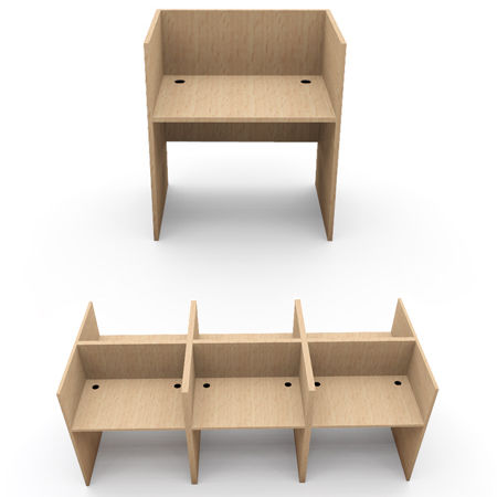 Mesa secretária clássica - CARREL - BATGER - em laminado / para escola ...