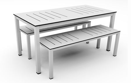 Conjunto de mesa e cadeiras contemporâneo - OXFORD - BATGER - em aço ...