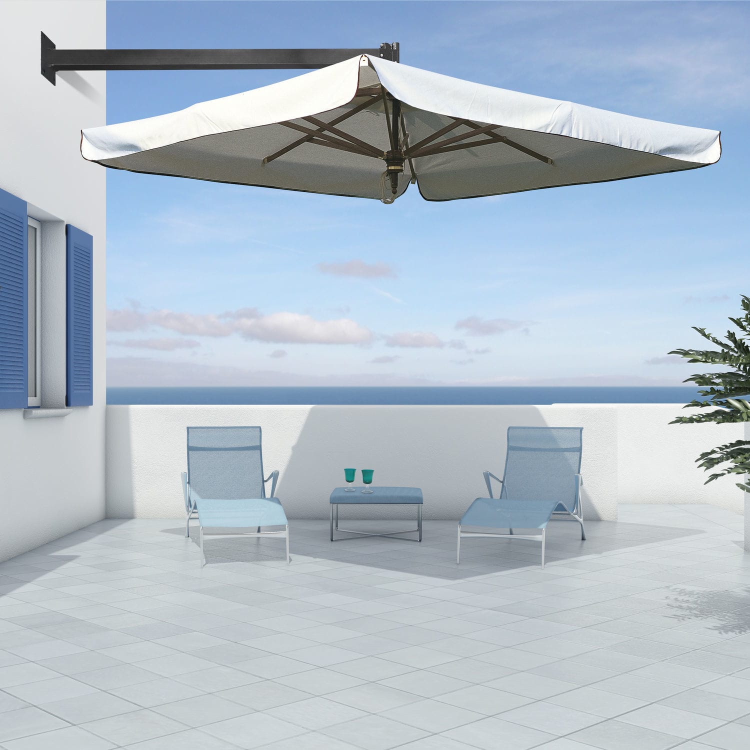 Ombrelone quadrado - FLY - Giardini Veneti Srl - retangular / octogonal ...