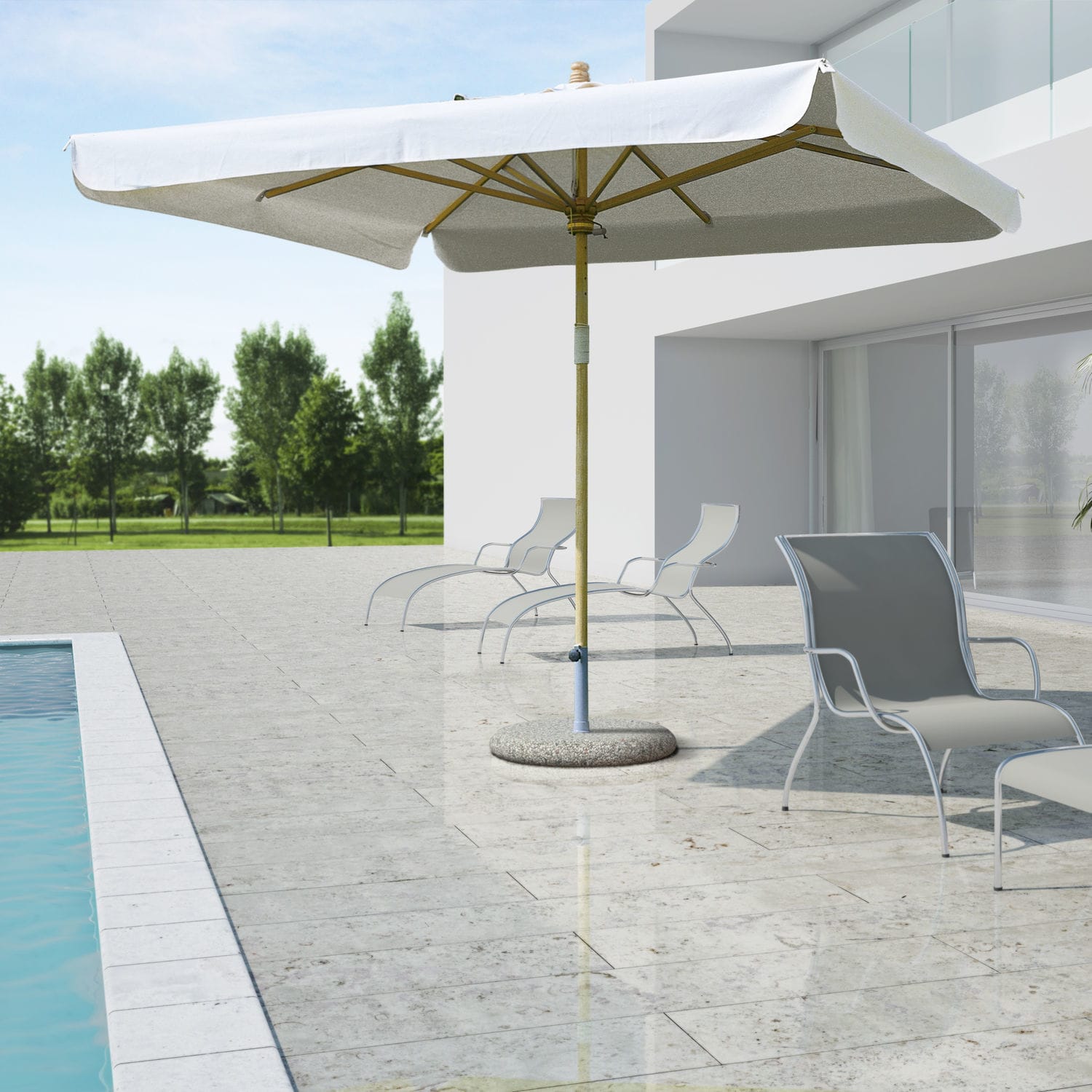 Ombrelone quadrado - HAITI - Giardini Veneti Srl - retangular ...