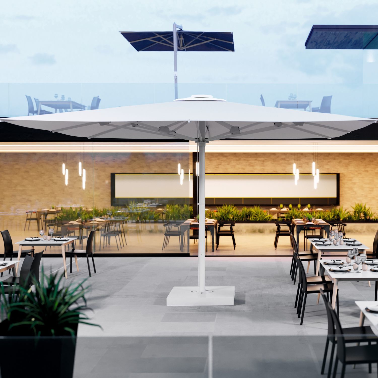 Ombrelone quadrado - LEONARDO - Ombrellificio Veneto - redondo ...