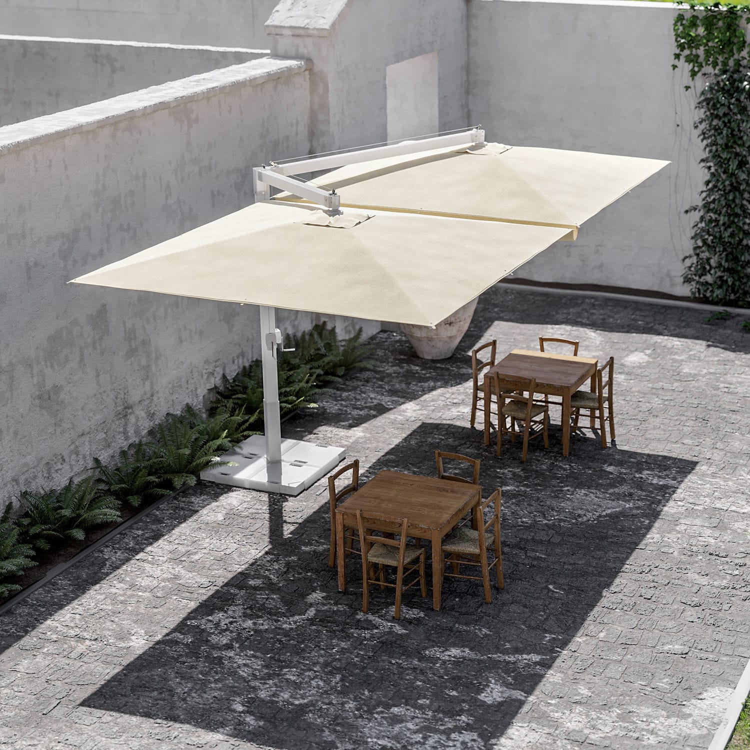 Ombrelone quadrado - FELLINI - Ombrellificio Veneto - retangular ...