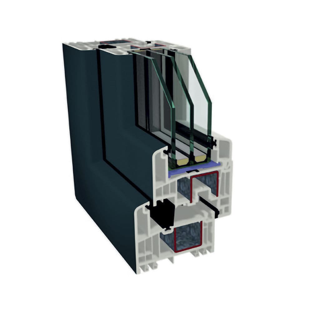 Janela de abrir - ULTRA - Caiframe - em PVC / com vidro triplo / dupla