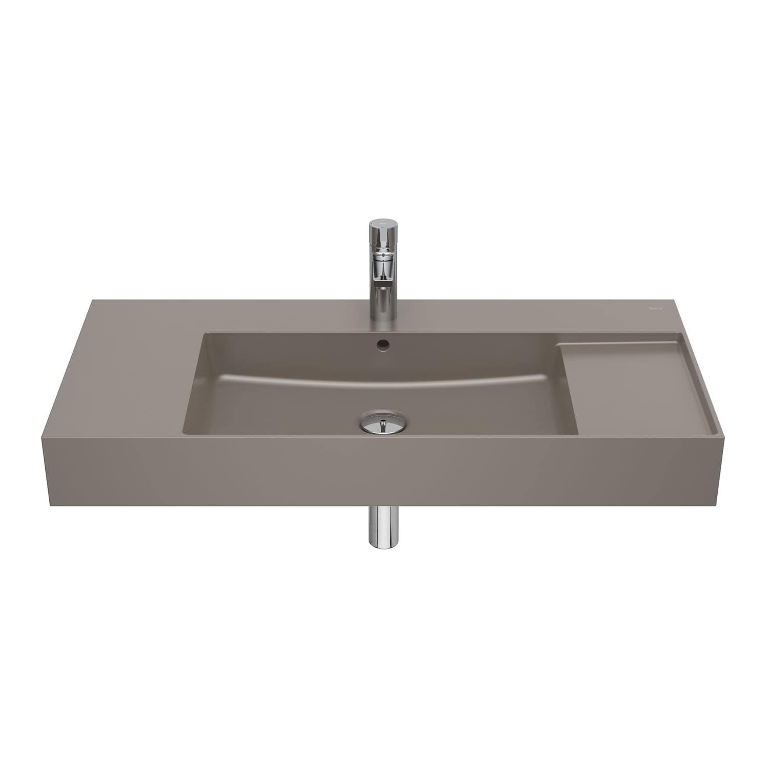 Cuba de parede - INSPIRA - ROCA - em porcelana / retangular / contemporânea