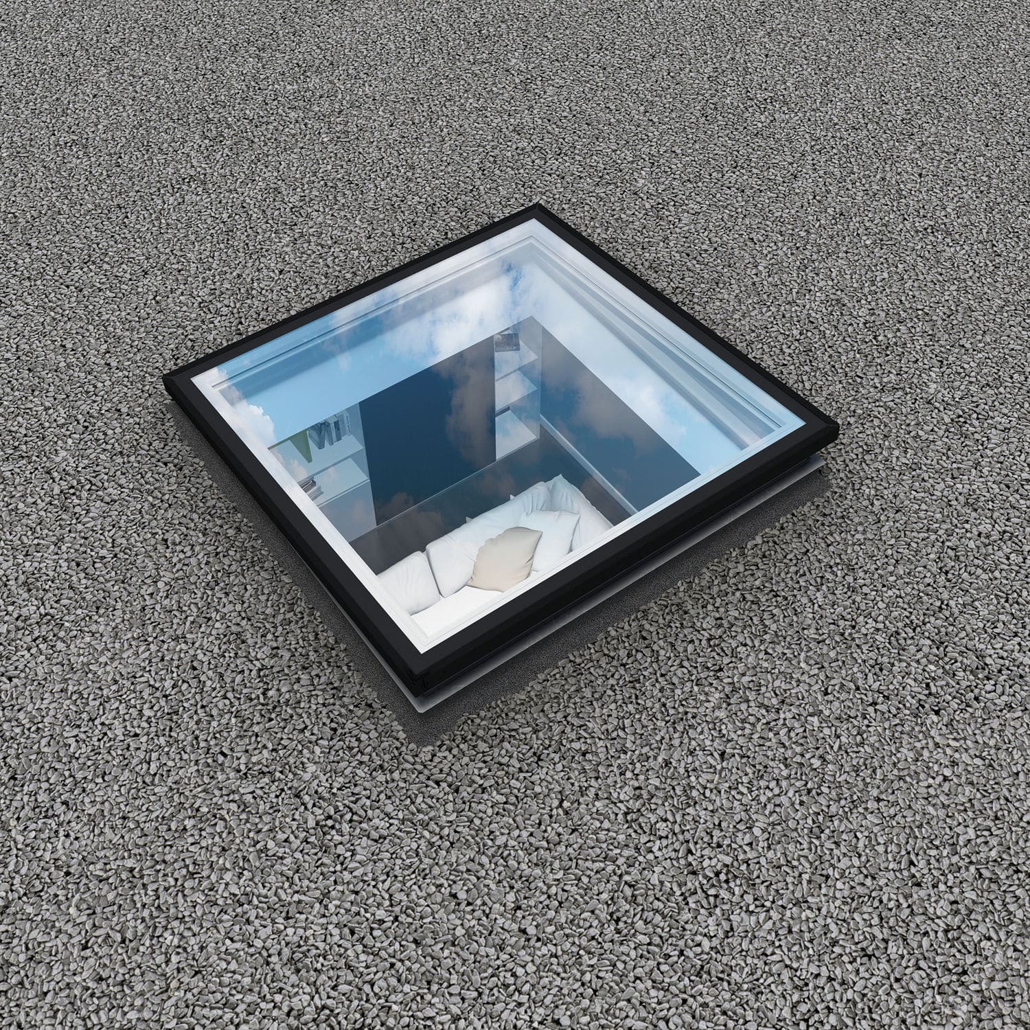 Claraboia para terraço de cobertura - FAKRO