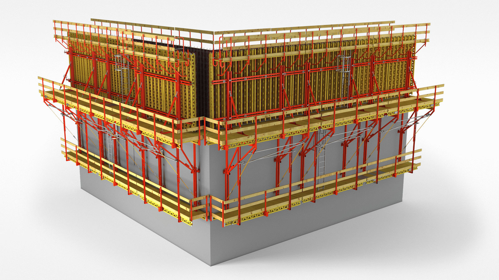 Fôrma trepante - CB - PERI S.A.S. - metálica / para parede