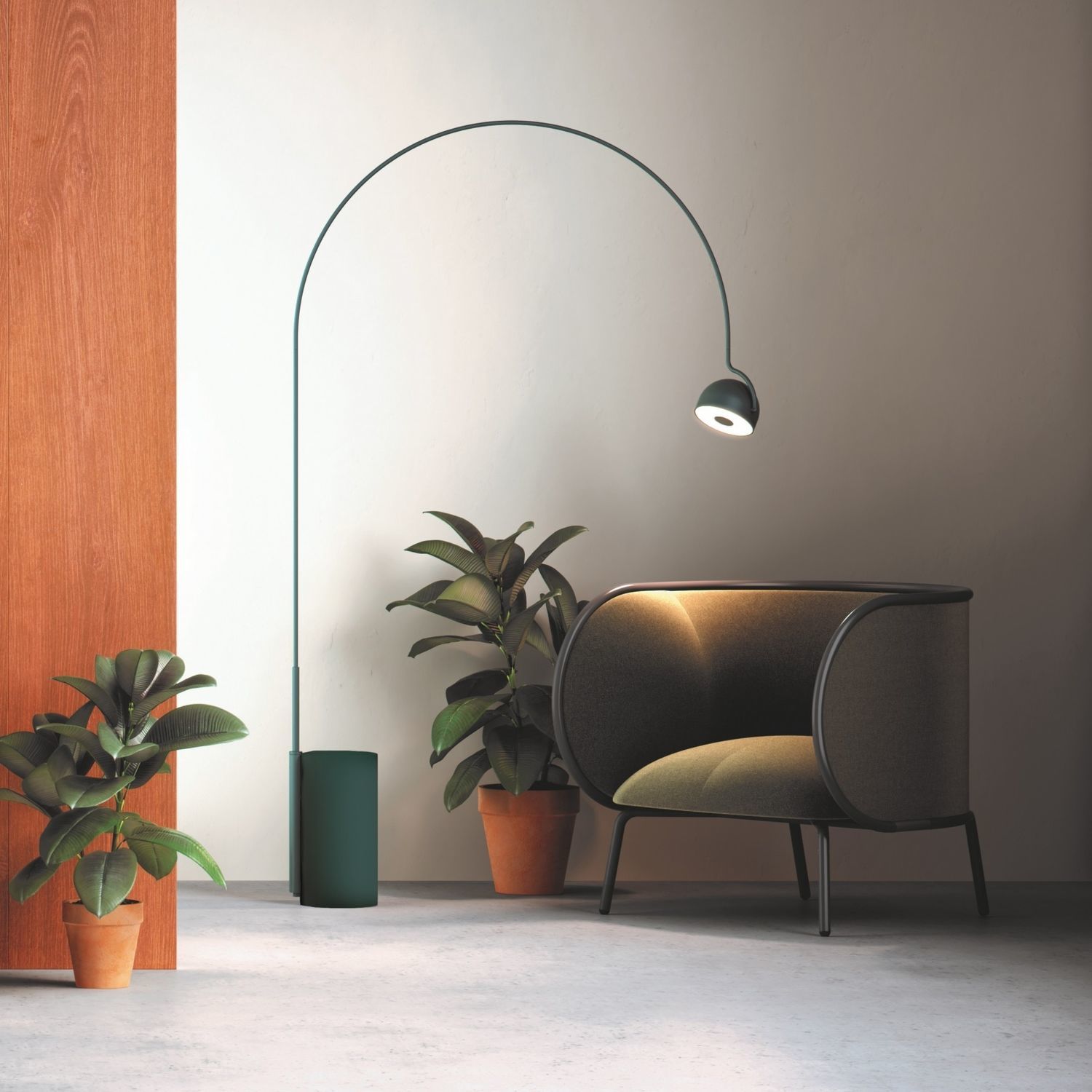 Luminária de piso - BOWEE F - B.LUX - em bronze / em concreto ...