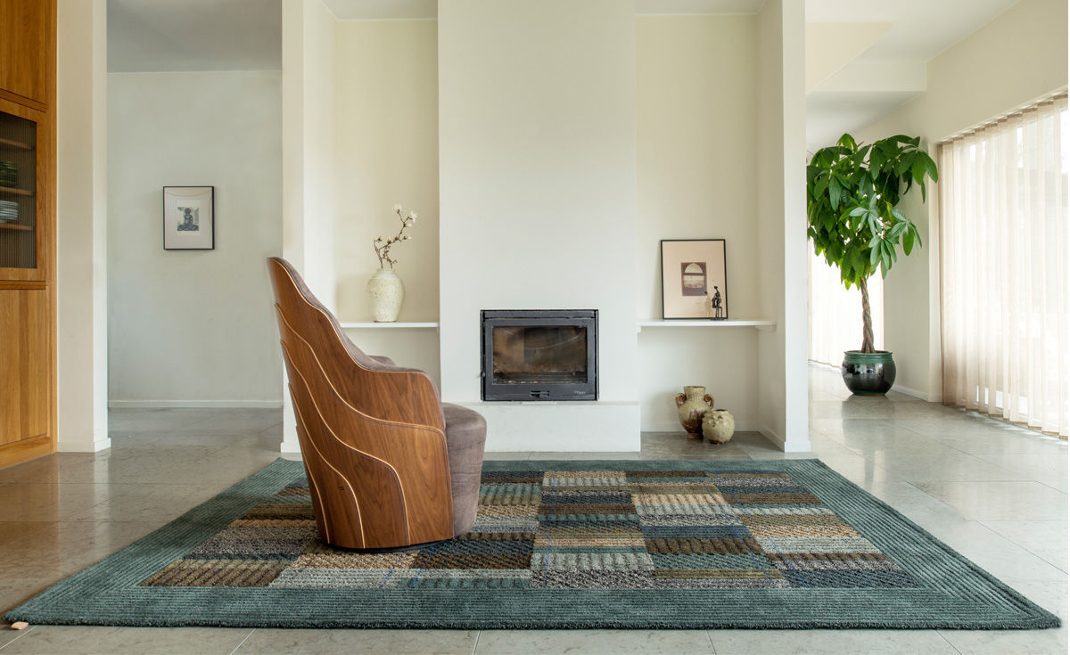 Tapete contemporâneo - QUILT - KASTHALL - geométrico / de lã / em linho