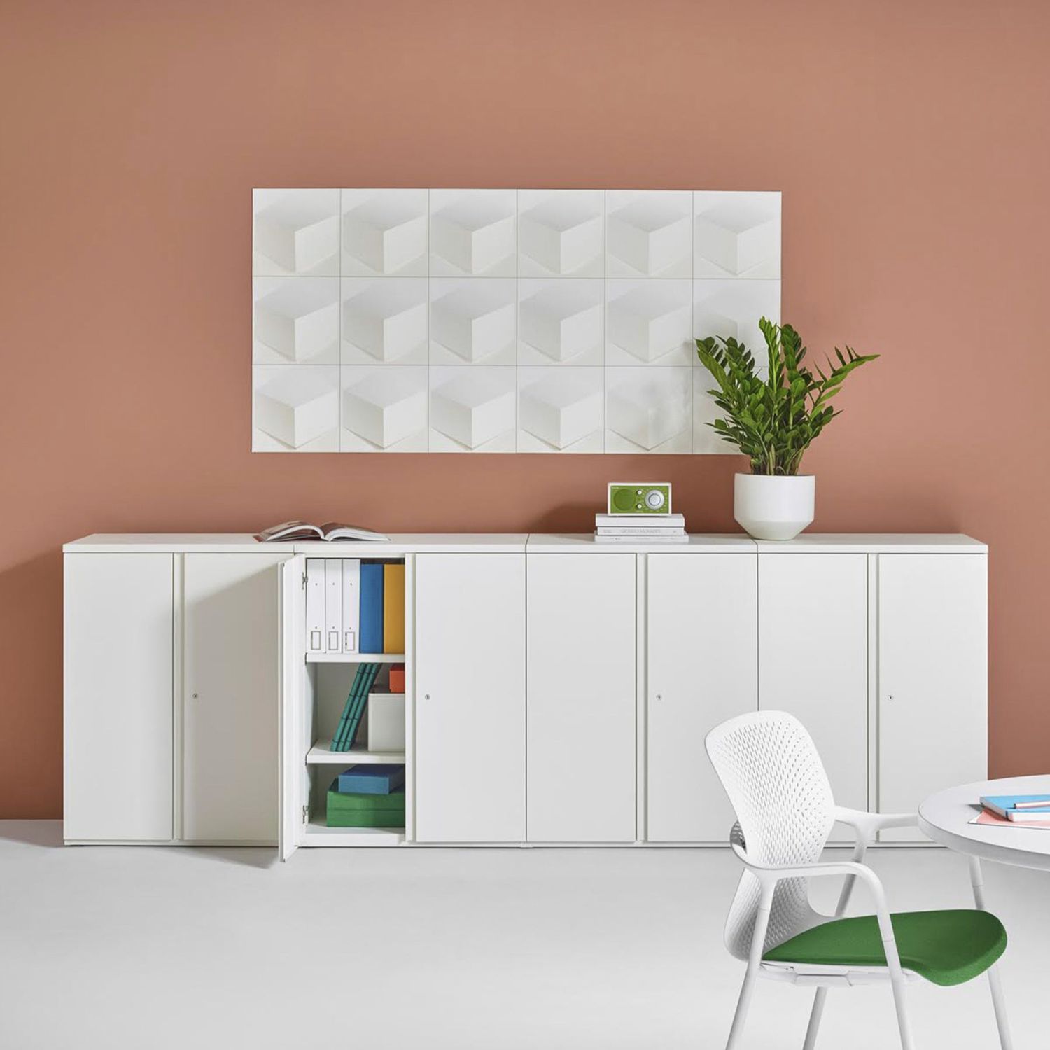 Painel acústico para parede - Cube - MIO - em PET / em plástico ...