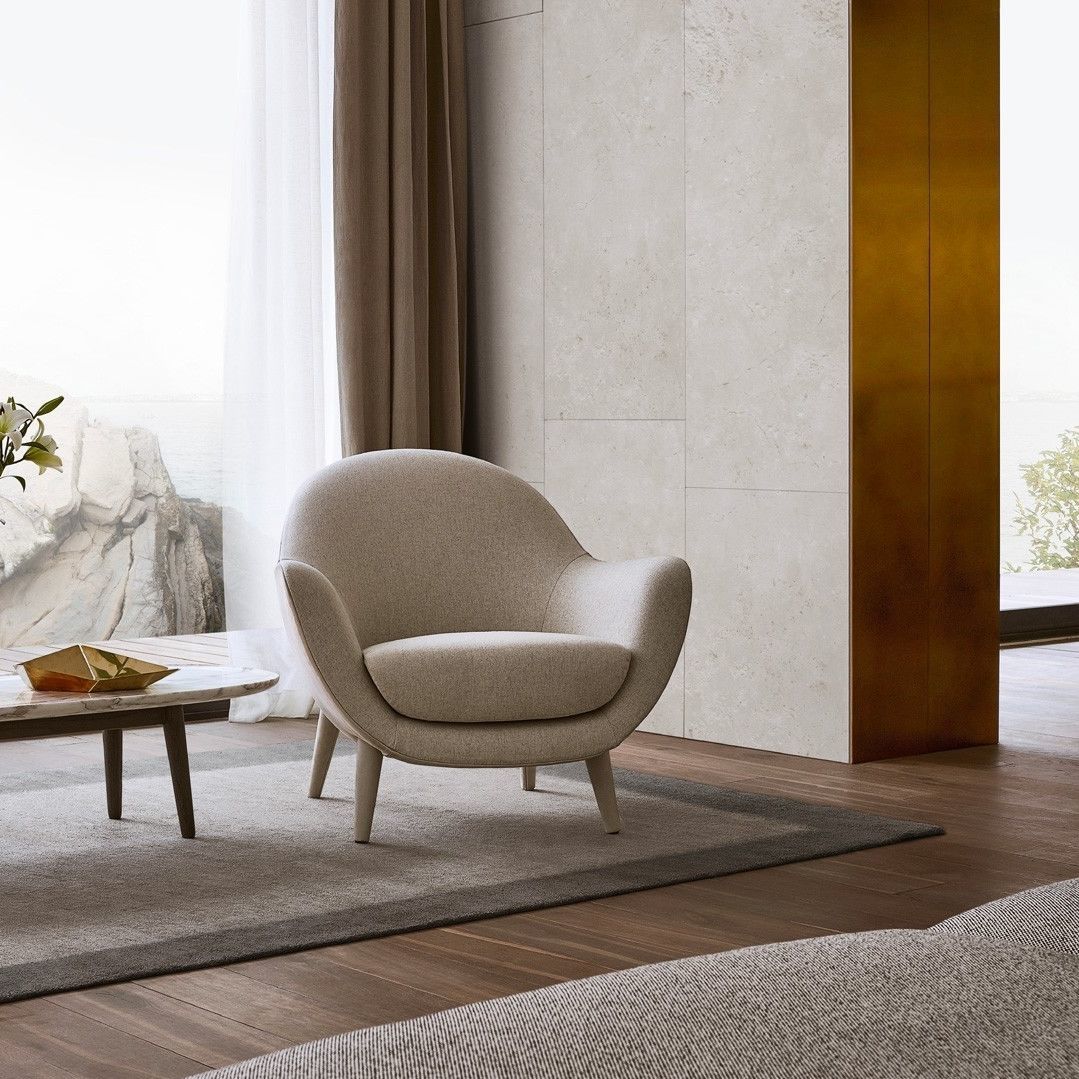 Poltrona contemporânea - MAD QUEEN - Poliform - em tecido / em couro ...