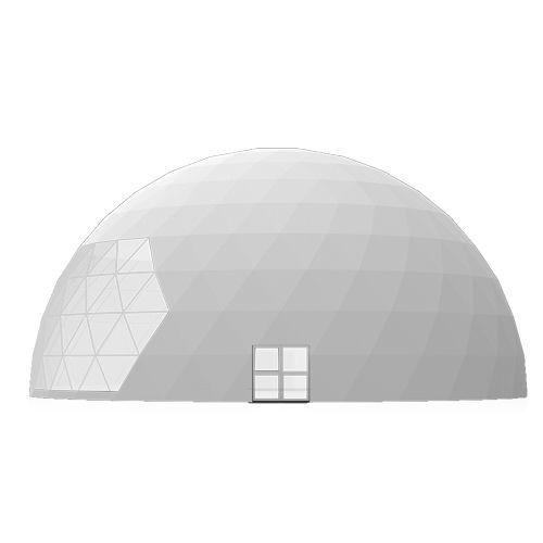 Domo em aço - 25M - Shelter Dome - em PVC / curvo / transparente
