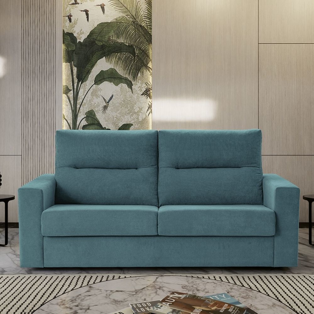 Sofá-cama - GOYA - Mopal Tapizados S.L. - contemporâneo / em tecido / azul