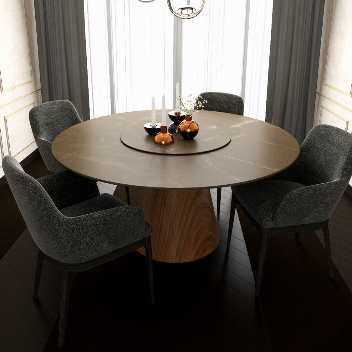 Mesa contemporânea - PISA - Kico srl - com folheado de madeira / em ...