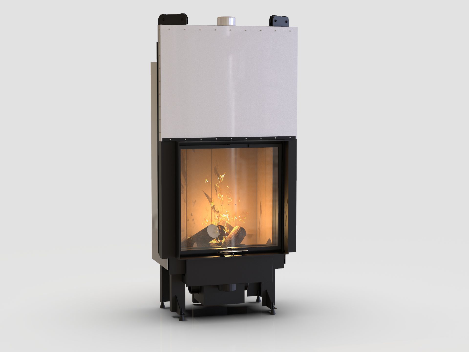 Lareira a lenha - Flat Vertical 80 x 80 - REGALFIRE S.A - de embutir ...