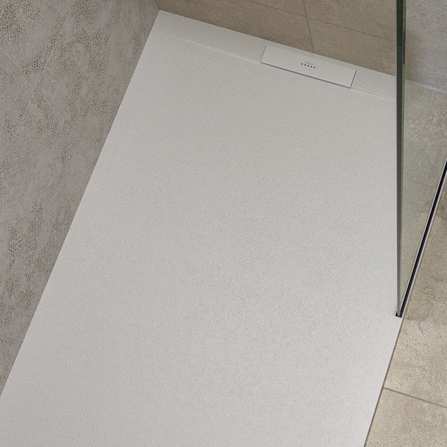 Piso de box retangular - WEST - ZENON SMART SOLID SURFACE - de sobrepor ...