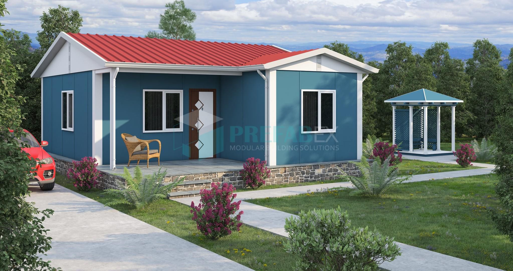 Casa pré-fabricada - 54 - prefabex - modular / contemporânea / individual