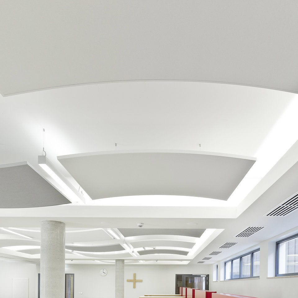 Forro em fibra mineral - Sonic Line Arc - Knauf Ceiling Solutions - em ...
