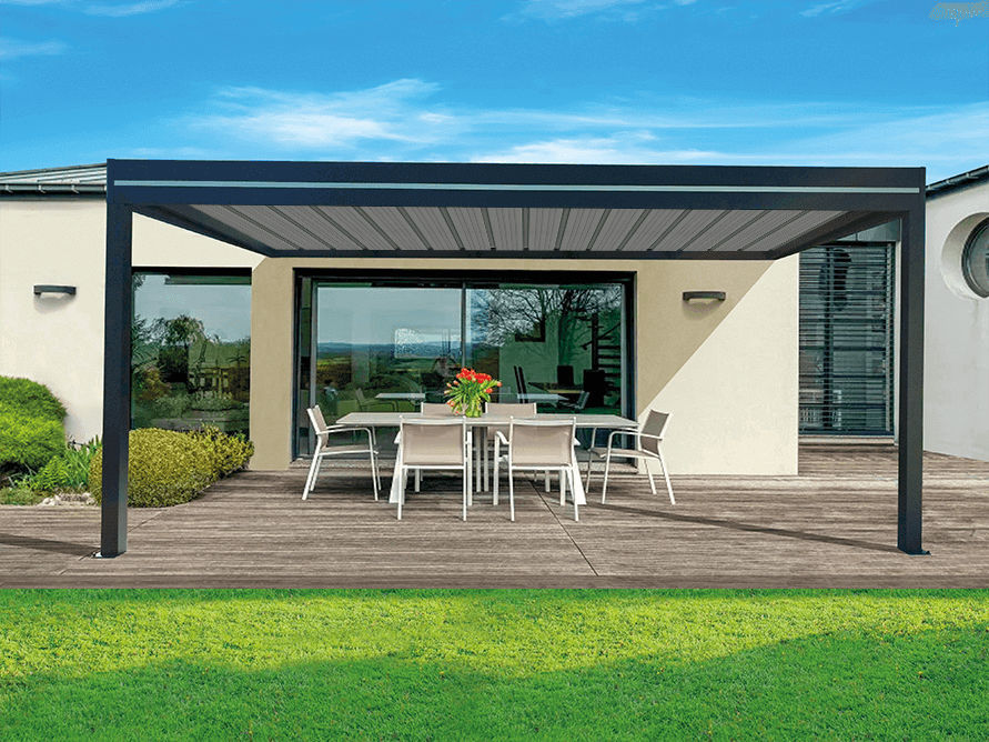 Pérgola apoiada em parede - OBX - USINE-ONLINE - em alumínio / em aço ...