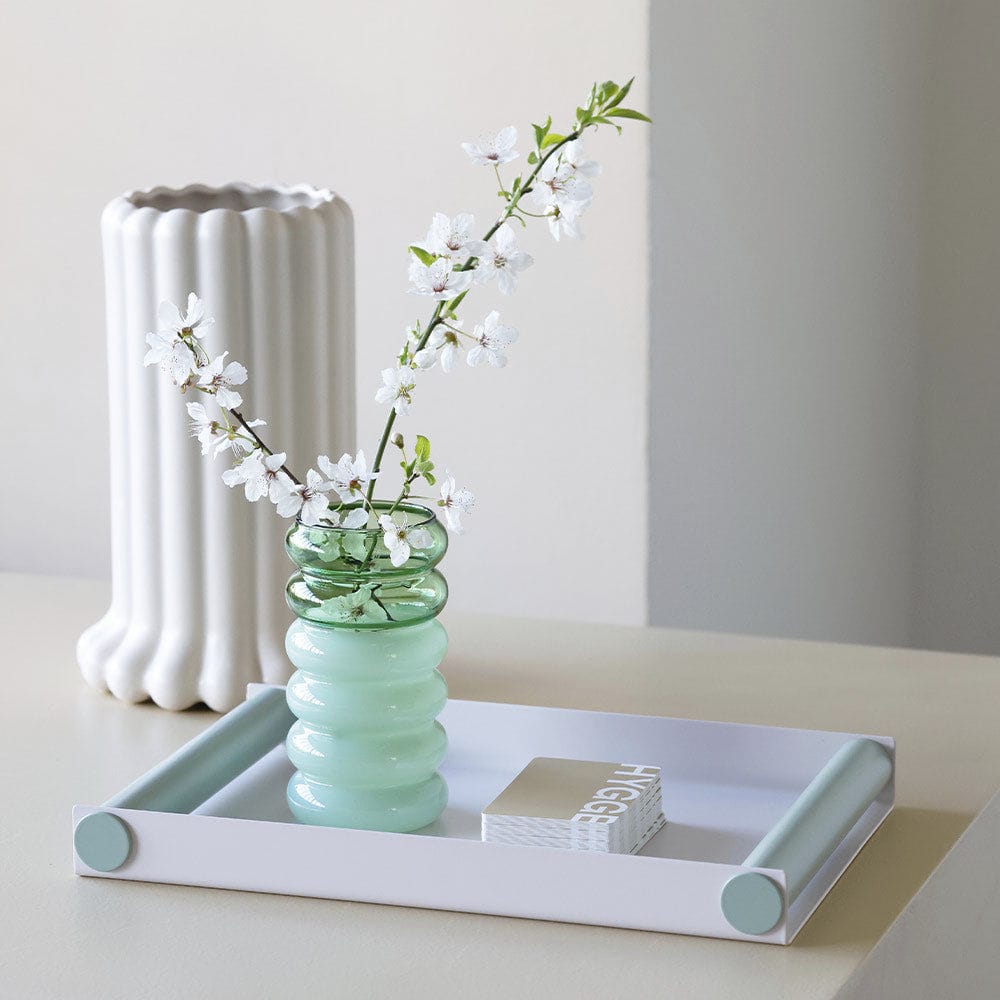 Vaso contemporâneo - Bubble - DESIGN LETTERS ApS - em vidro borossilicato / azul / verde