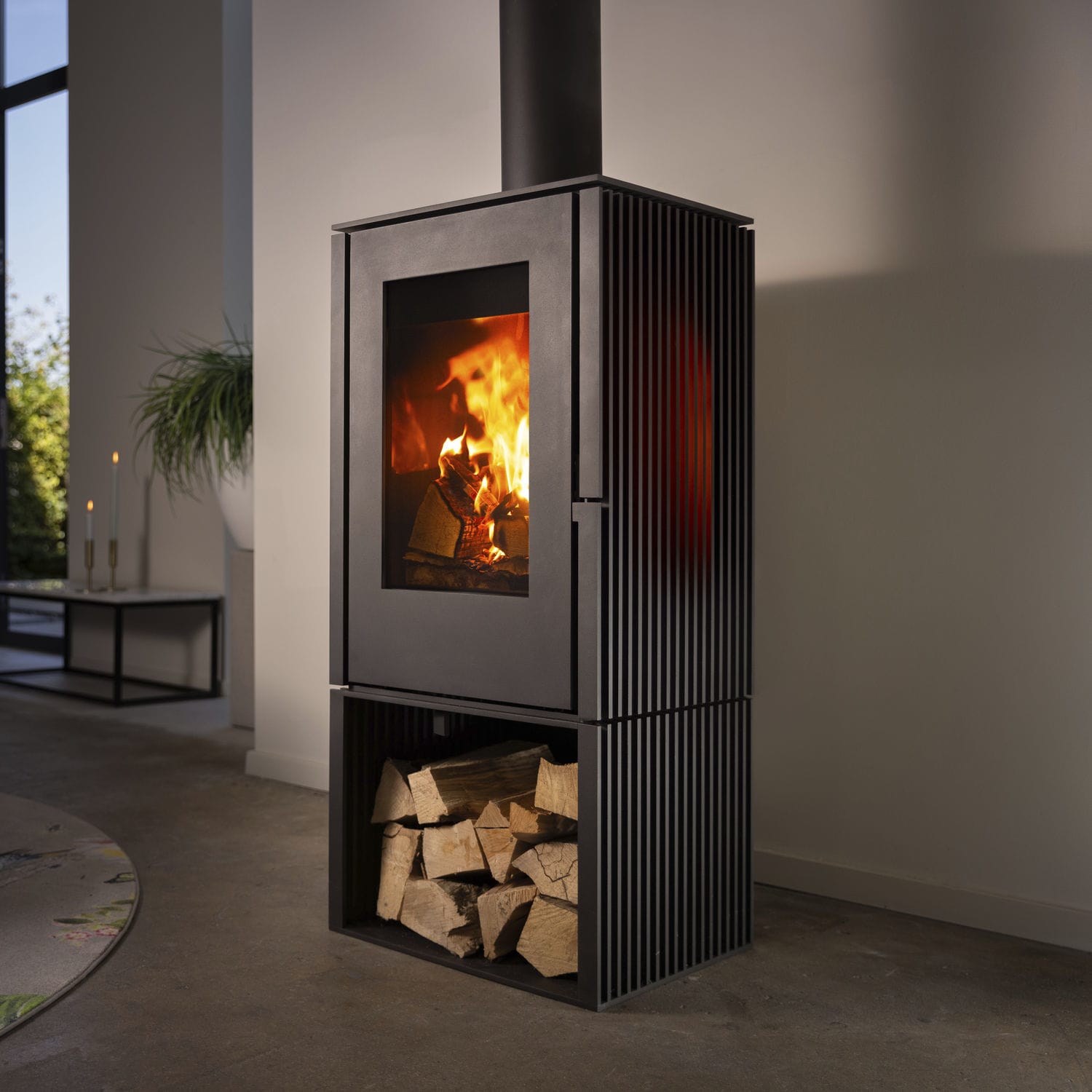 Salamandra a lenha - Trimline Woody Loft 3S - thermoCet International ...