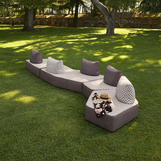Sofá modular - Freestyle - WOW ITALY - contemporâneo / para ambiente externo / em tecido