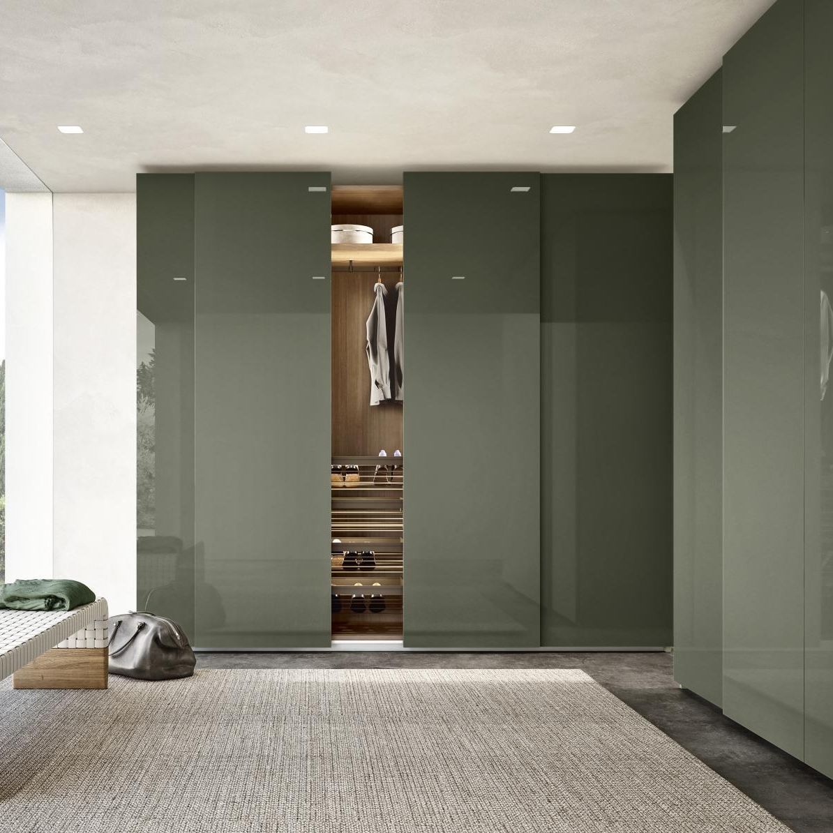 Guarda-roupa moderno - ANTA LISCIA - benedetti MOBILI - em madeira ...