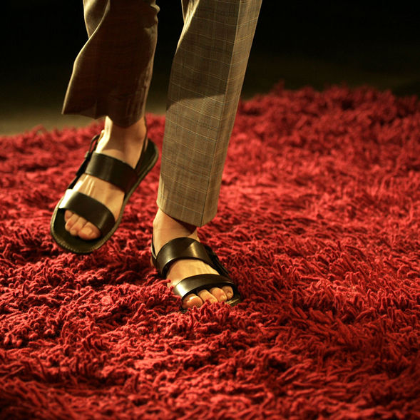 Tapete contemporâneo - BUFFO - casalis - de cor lisa / em lã / em lã da ...