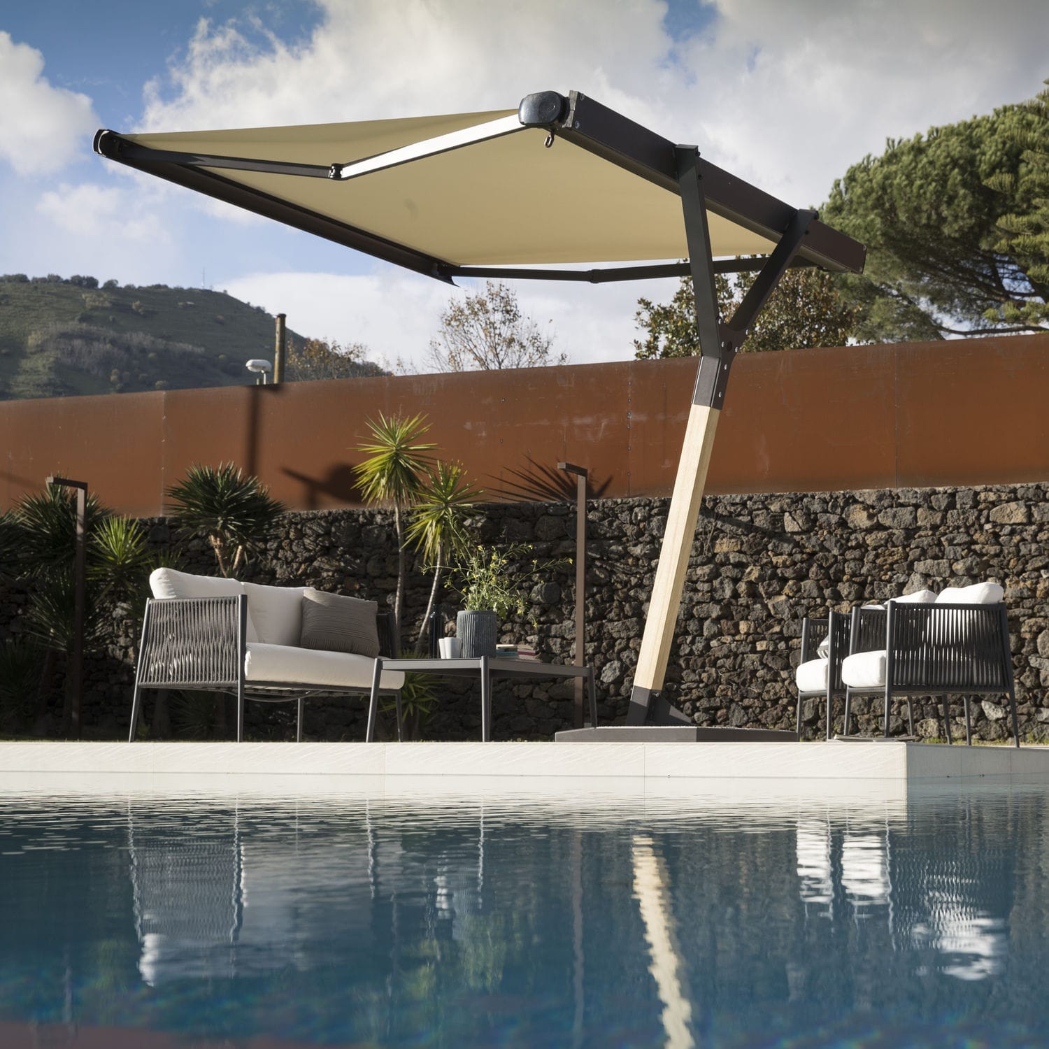 Ombrelone retangular - SALENTO - Unopiù - lateral / em tecido acrílico ...