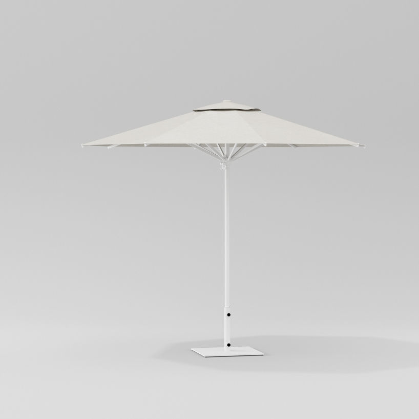 Ombrelone retangular - cala - POINT - excêntrico / metálico / em tecido