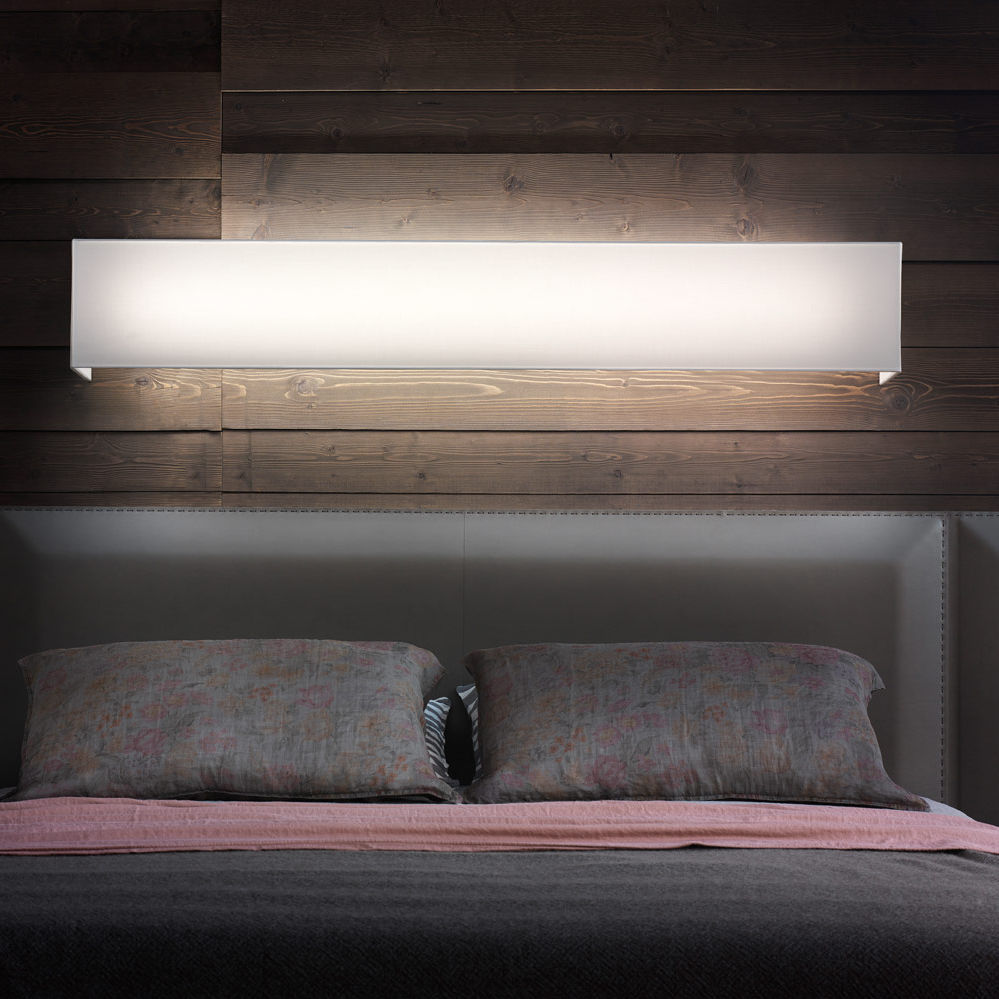 Arandela contemporânea - RETTANGOLO - modo luce - para ambiente interno / em algodão / retangular