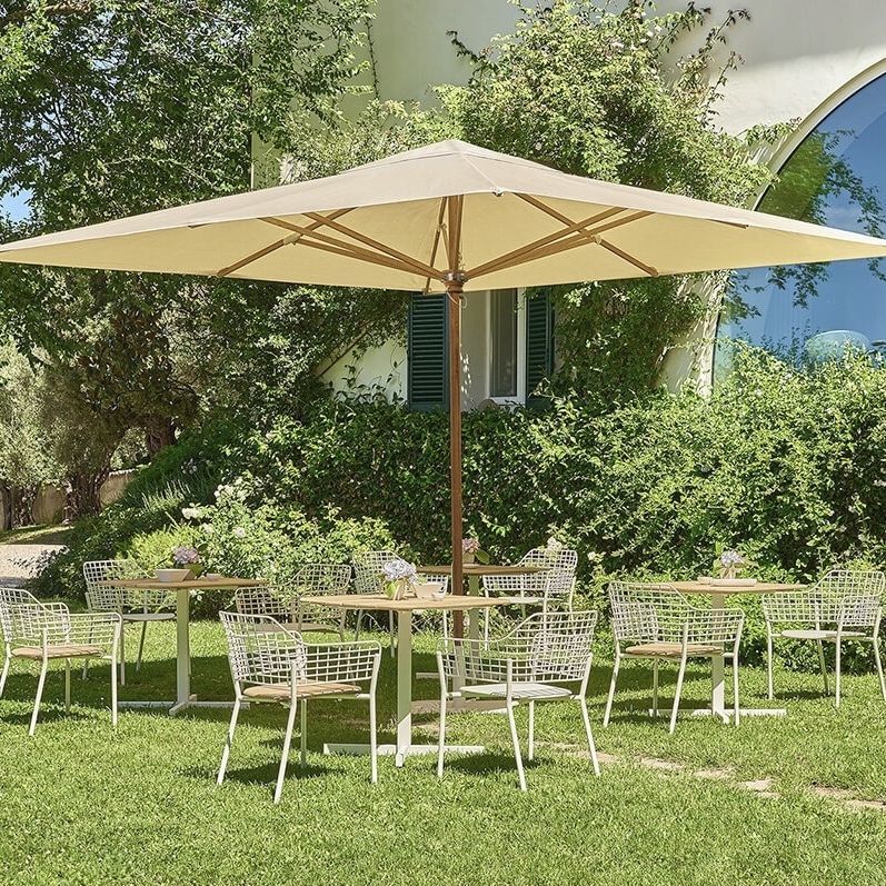 Ombrelone quadrado - Signoria - EMU - retangular / central / em madeira