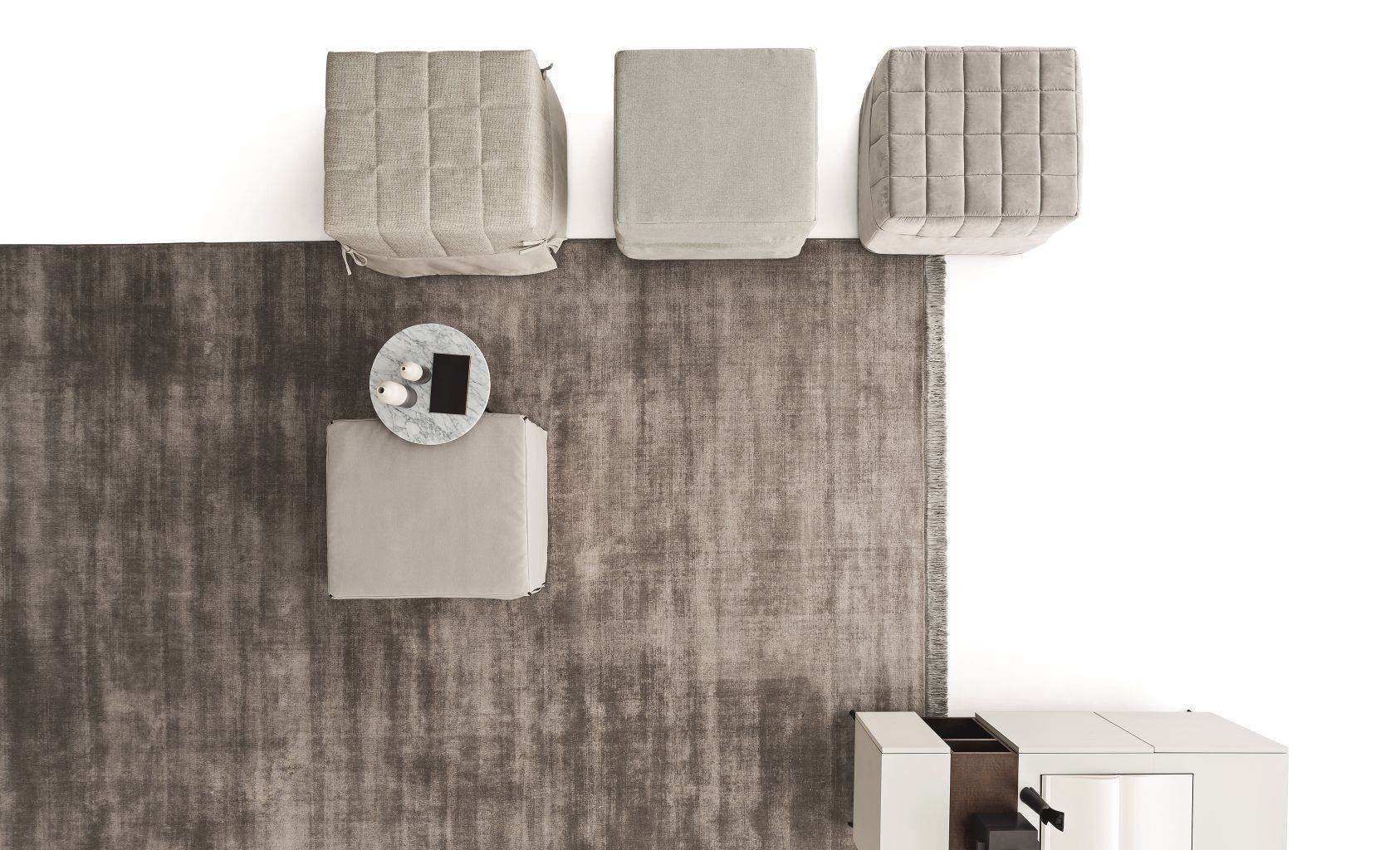 Puff contemporâneo - POUFF LETTO - Ditre Italia - em tecido / em couro ...