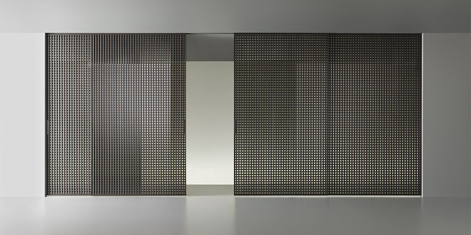 Porta interna - DAIMON - RIMADESIO - em vidro / de correr / com vidro