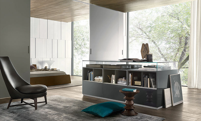 Estante contemporânea - DOLMEN - RIMADESIO - em vidro / da linha ...