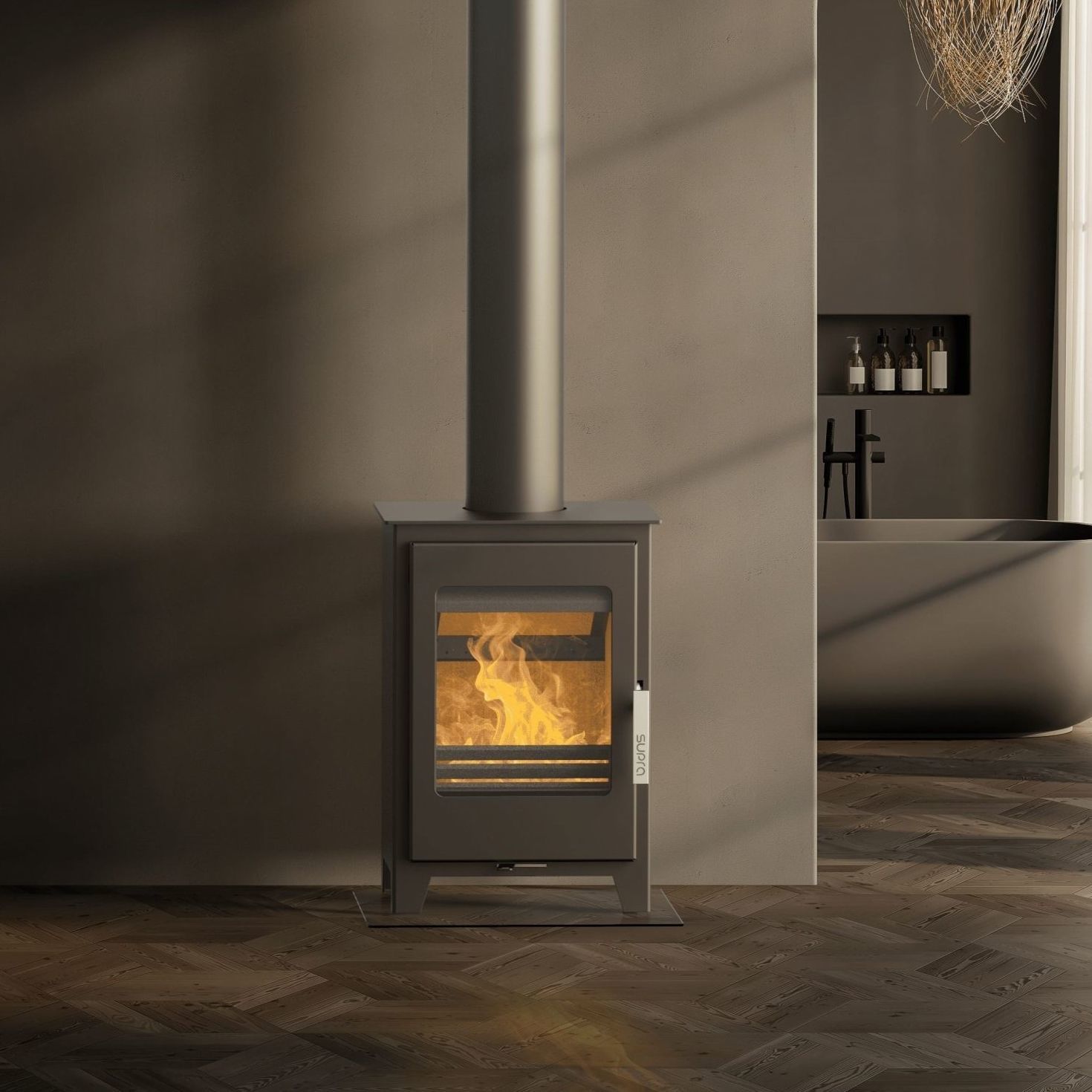 Salamandra a lenha - OSCAR - SUPRA FRANCE - 5 kW–10 kW / 0–5 kW / de piso