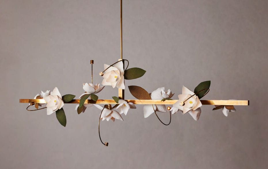 Lustre contemporâneo - LURE - Triode Design - em latão / em algodão ...